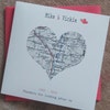 Special Location Map Card Personalised Anniversary Card - Etsy UK