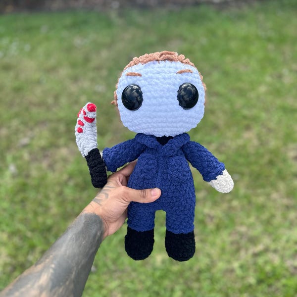 Ghost Mask Crochet Plushie | Halloween Movie Character Plush | Slasher ...
