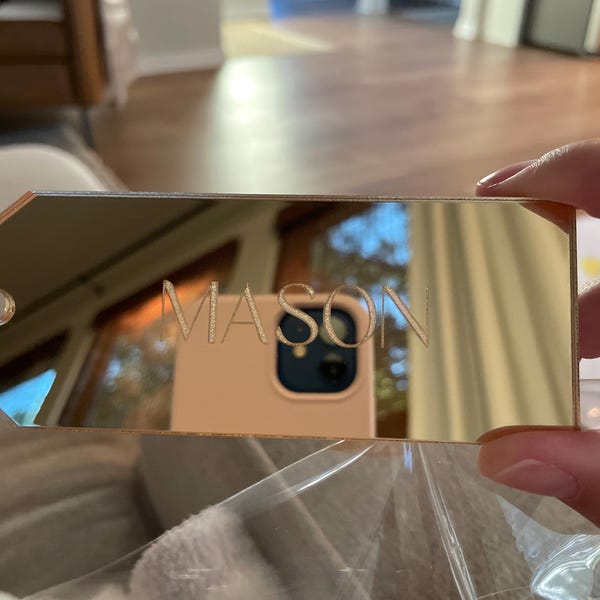 Personalized Stocking Name Tag | Mirrored Stocking Tag | Name for ...