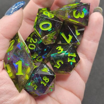 Nocturnal Fortune Dice Set Polyhedral Dice D&D Dice Set Dungeons and ...