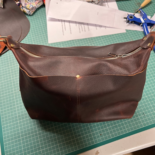 Leather Bag Sewing Pattern PDF + Video Tutorial Borla S-XL Sizes - Etsy