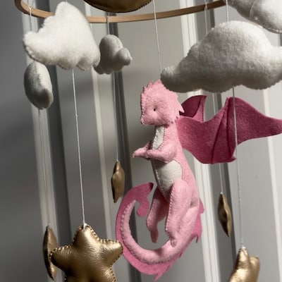 Dragon Stroller Mobile, Dragon Stroller Toy, Green Stroller Lanyard ...