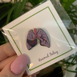 Lungs Enamel Lapel Pin EP108 Lungs, Asthma, Respiratory, and Anatomy ...