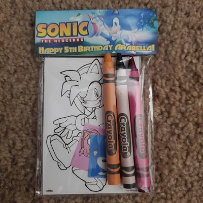 Sonic Coloring Packs Coloring Pages Party Favor Crayola Crayons - Etsy