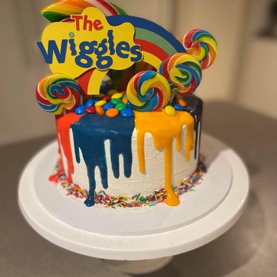 THE WIGGLES Cake Topper Emma Wiggles Theme Party Birthday Personalised ...