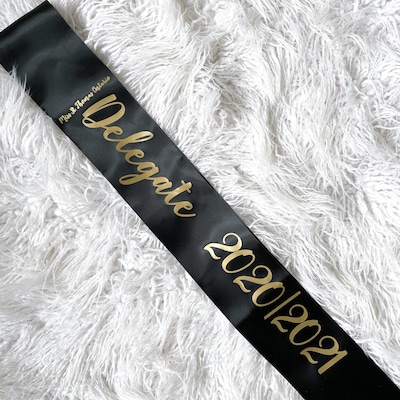 1 Pc Custom Text Personalized Name Sash Luxurious Satin Foil Glitter ...