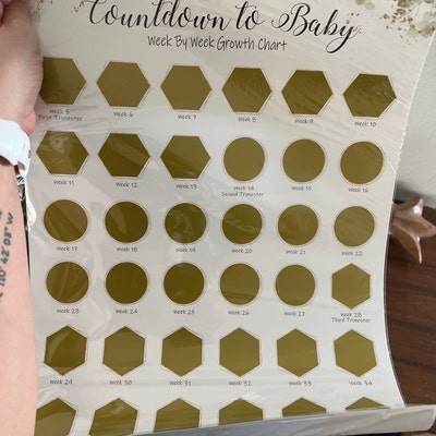 Scratch off Pregnancy Countdown Chart Pregnancy Growth Tracker Nursery ...