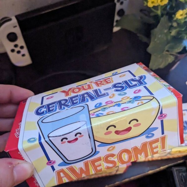 Valentine Tag Cereal Bags/ Boxes, Kids Valentines Cards Printable ...