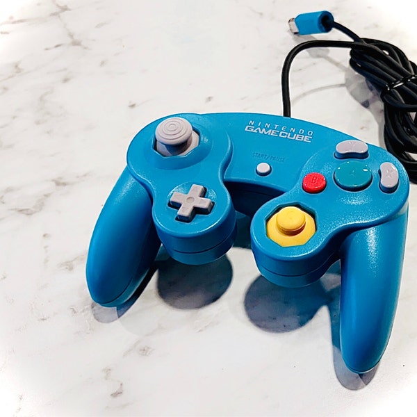 Authentic Official Nintendo Gamecube Controller - Emerald Blue - Tight ...