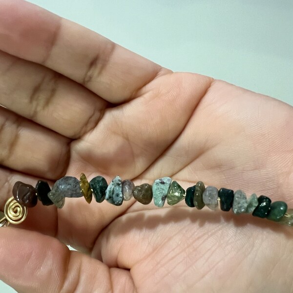 Gray Onyx Loc Bead, Gemstone Loc Jewelry - Etsy