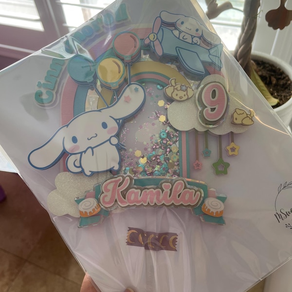 Cinnamoroll Cake Topper| 3D Shaker Topper| Kawaii Shaker| Custom Cake ...