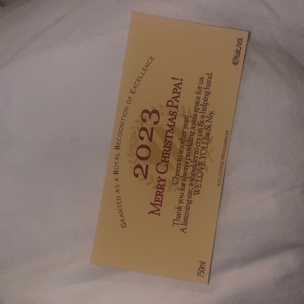 Birthday Custom Label, 1738 Cognac Custom Label, Personalized Cognac ...