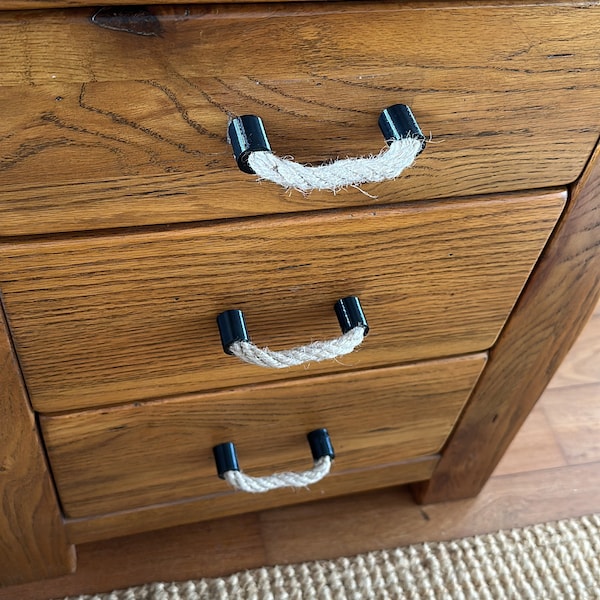 Rustic JUTE ROPE Handle -- Home Decor Drawer Pull - Etsy