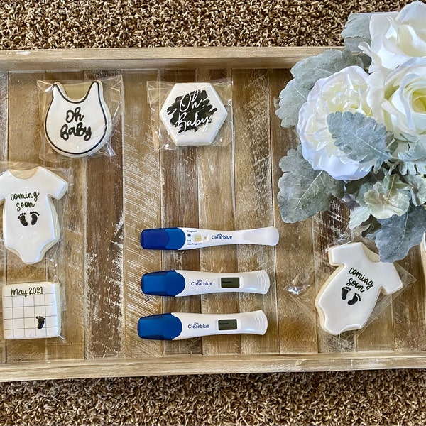 1/DZ Pregnancy Announcement Cookies - Etsy