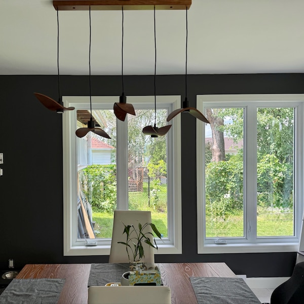 Custom Scandinavian Ceiling Lamp, Simple Wooden Led Lamp, Square Base ...