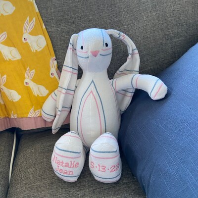 Plush Bunny From YOUR Baby's Hospital Receiving Blanket - Etsy