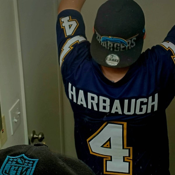 UNSIGNED CUSTOM Sewn Stitched Rodney Harrison Blue Jersey M, L, XL, 2XL ...