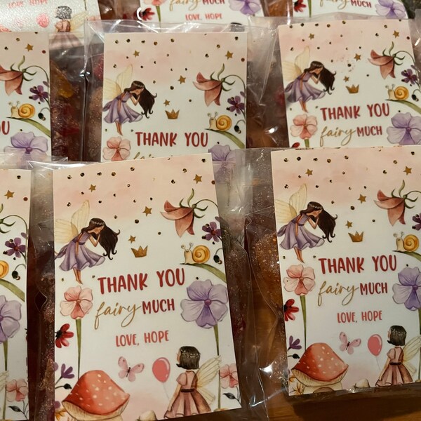 Editable Fairy Favor Tags Enchanted Forest Birthday Thank You Tags ...