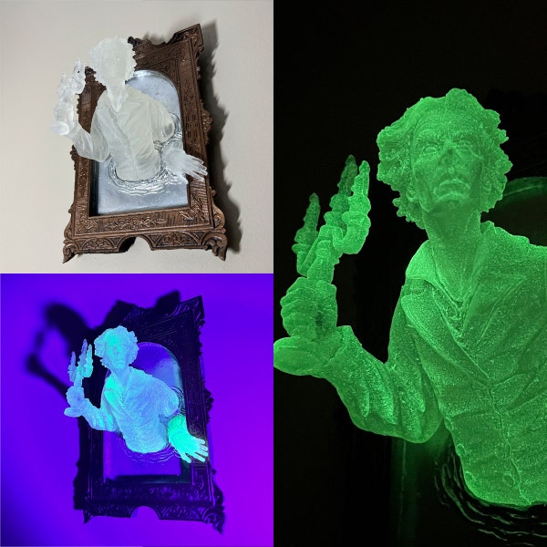 Gentleman Ghost in the Mirror Wall Plaque, Glow in the Dark Resin ...