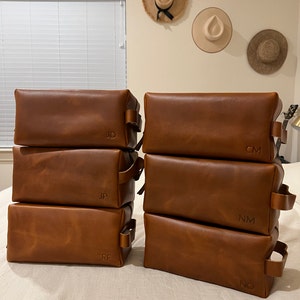 Personalized Groomsmen Gift Dopp Kit Bag Customized Leather - Etsy