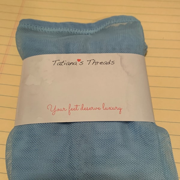 Light Blue Mesh Sheer Handmade Socks - Etsy