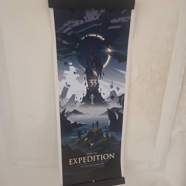 Expedition 33 Travel Poster – Clair Obscur Art Print, Fantasy Game Wall ...