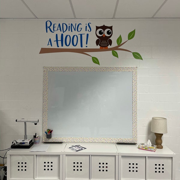 Reading is a Hoot Decal | Children Wall Art Vinyl | Teacher or Library ...