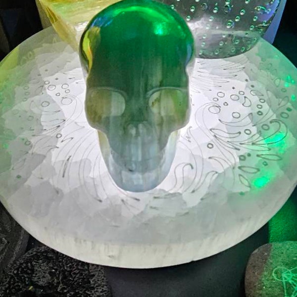Skullis Crystal Skull, 6.3 Larimar Hand Carved Gemstone Skull, Super ...
