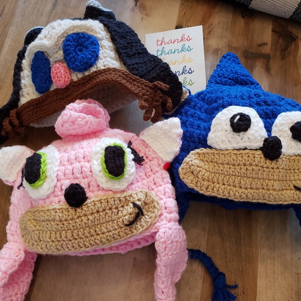 Sonic Inspired Crochet Hat - Etsy