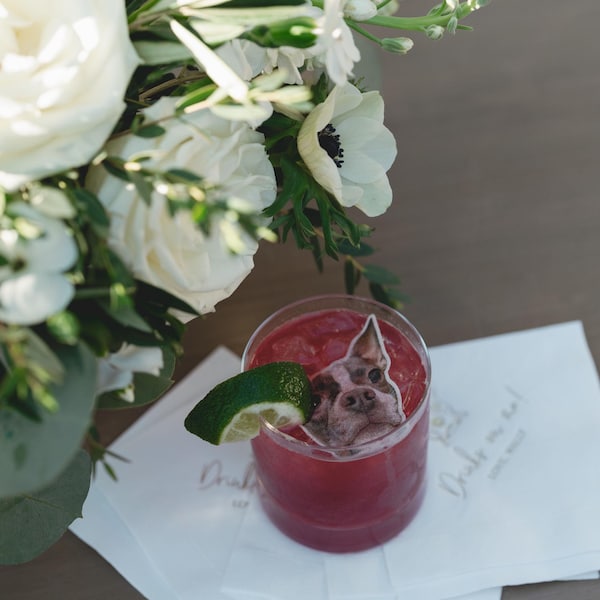 Pet Portrait Cut-out Wafer Drink Topper, Cocktail Topper, Custom Edible ...