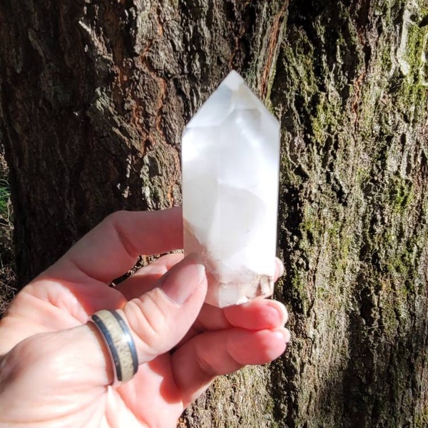 Angel Phantom Quartz Bubble- Amphibole Quartz- Hematite, Limonite ...
