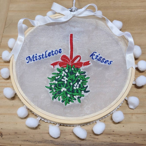 Mistletoe Embroidery Design - Machine Embroidery File - Design 4x4 Inch ...