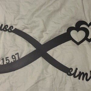 Personalized Wedding Gift for Couple Custom Infinity Sign Wedding Date ...