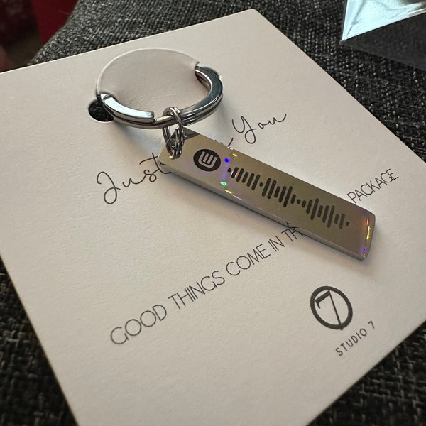 Personalized Keychain Song Code Gift Anniversary Our Song Code Gift ...