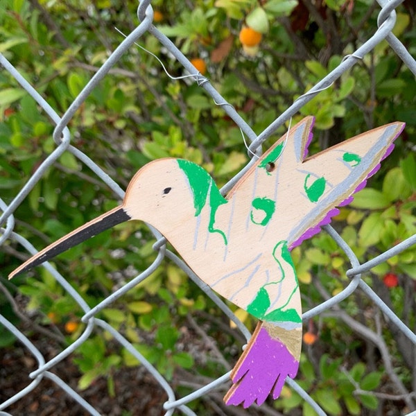 Flying Hummingbird - Laser Cut Unfinished Wood Cutout Craft Shapes - Etsy