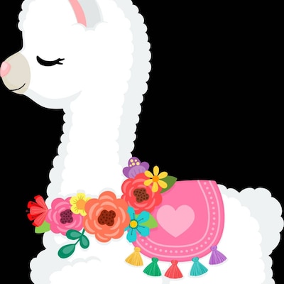 Darling Llamas Decorated Llama Clipart Alpaca Clip Art Digital Download ...
