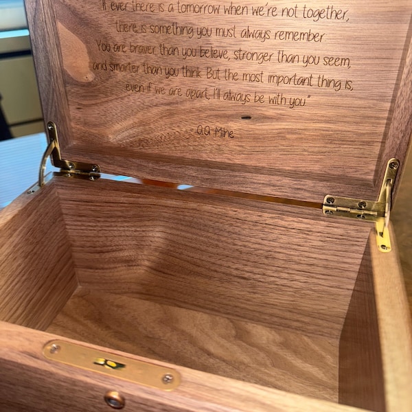 Extra Large Whitewash Oak Keepsake Box – Personalized Memory Box for ...