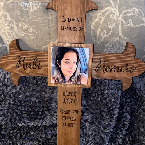 Memorial Cross Personalized for Your Loved One - Ornate Style - Etsy