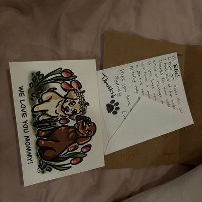 Custom Handmade Dog Card From Your Photo - Etsy