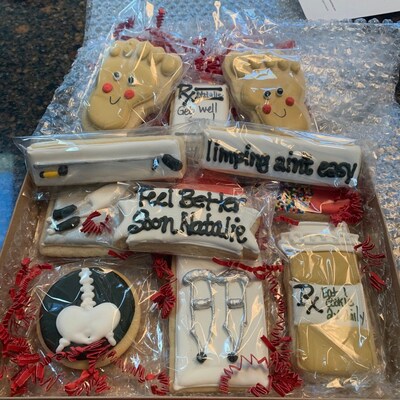 Get Well Sugar Cookies/ Surgery Gift / Knee Surgery Sugar - Etsy