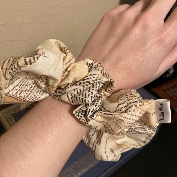 Black Cats and Spell Books Satin Scrunchie Purple Satin Hair Scunchie ...