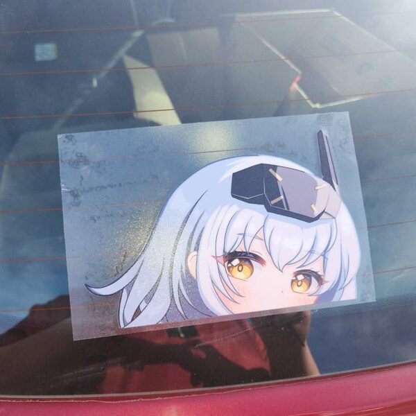 Snow White Window Peeker 6.8" Car Decal Sticker | Goddess of Victory ...