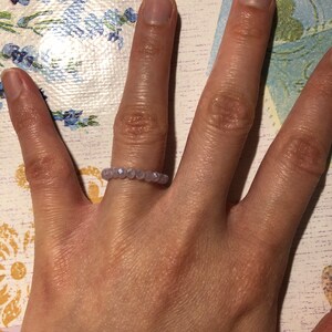 Baby Blue Dainty Beaded Ring - Etsy Canada