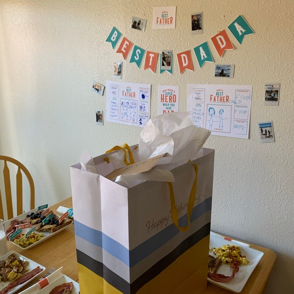 Father's Day Printable Breakfast Kit. Cute Gift From Kids to Dad ...