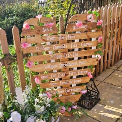 VINYL DECAL for Wooden Pallet Wedding Sign, Custom Wedding Decal, Order ...