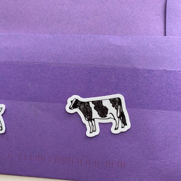 Mini Cow Sticker (WATERPROOF) - Etsy