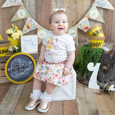 Personalized Teddy Bear Skirt Set Teddy Bear Birthday Dress - Etsy