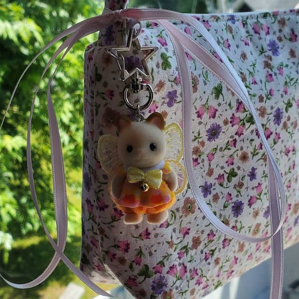 Handmade Floral Bag, Cute Shoulder Bag, Floral Coquette Ribbon Bag ...