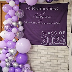 Custom Graduation Party Backdrop Class of 2024 High School Graduation ...