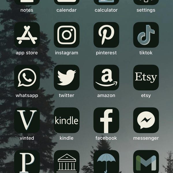 Plants Aesthetic Themed App Icons | 100 Icon Aesthetic Pack | iPhone or ...